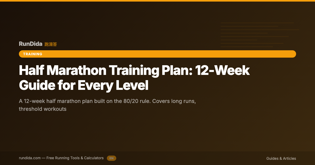 Half Marathon Training Plan: 12-Week Guide for Every Level | RunDida