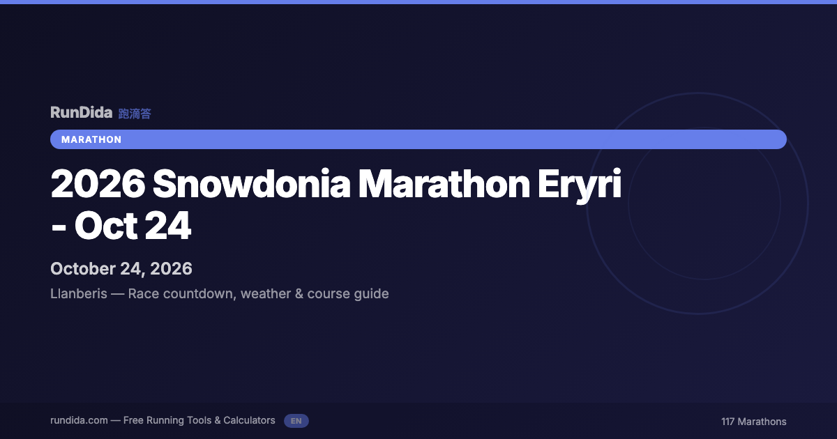 Snowdonia Marathon Eryri 2026: UK's Toughest | RunDida
