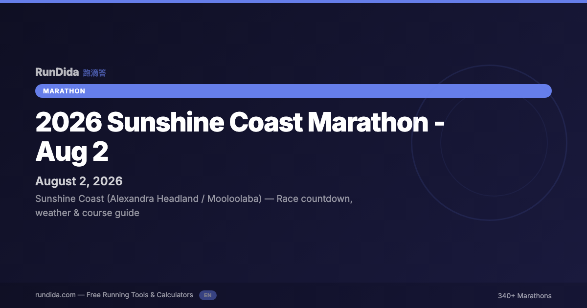 Sunshine Coast Marathon 2026: Flat Coastal BQ Course | RunDida