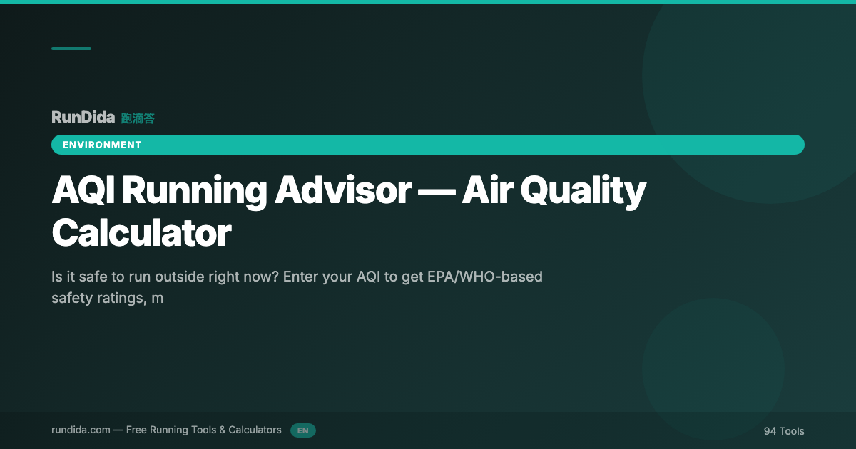 AQI Running Advisor — Air Quality Calculator | RunDida