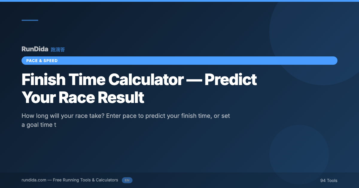 Finish Time Calculator — Predict Your Race Result | RunDida
