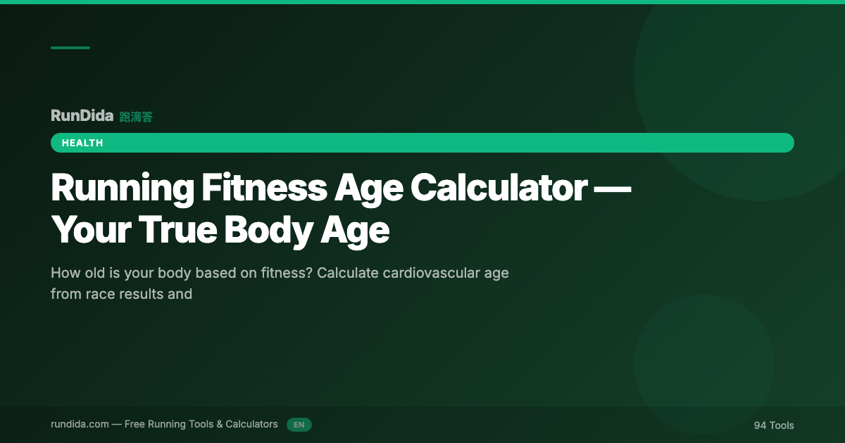 Fitness Age Calculator: What Your Running Age Really Means | RunDida