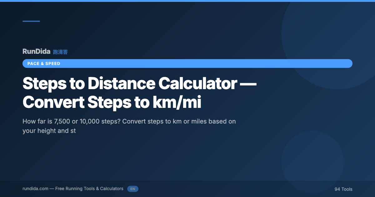 Steps to Distance Calculator — Convert Steps to km/mi | RunDida